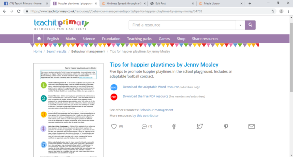 Working With 'Teachit' - Creating Top Tips for Wellbeing and Playground ...